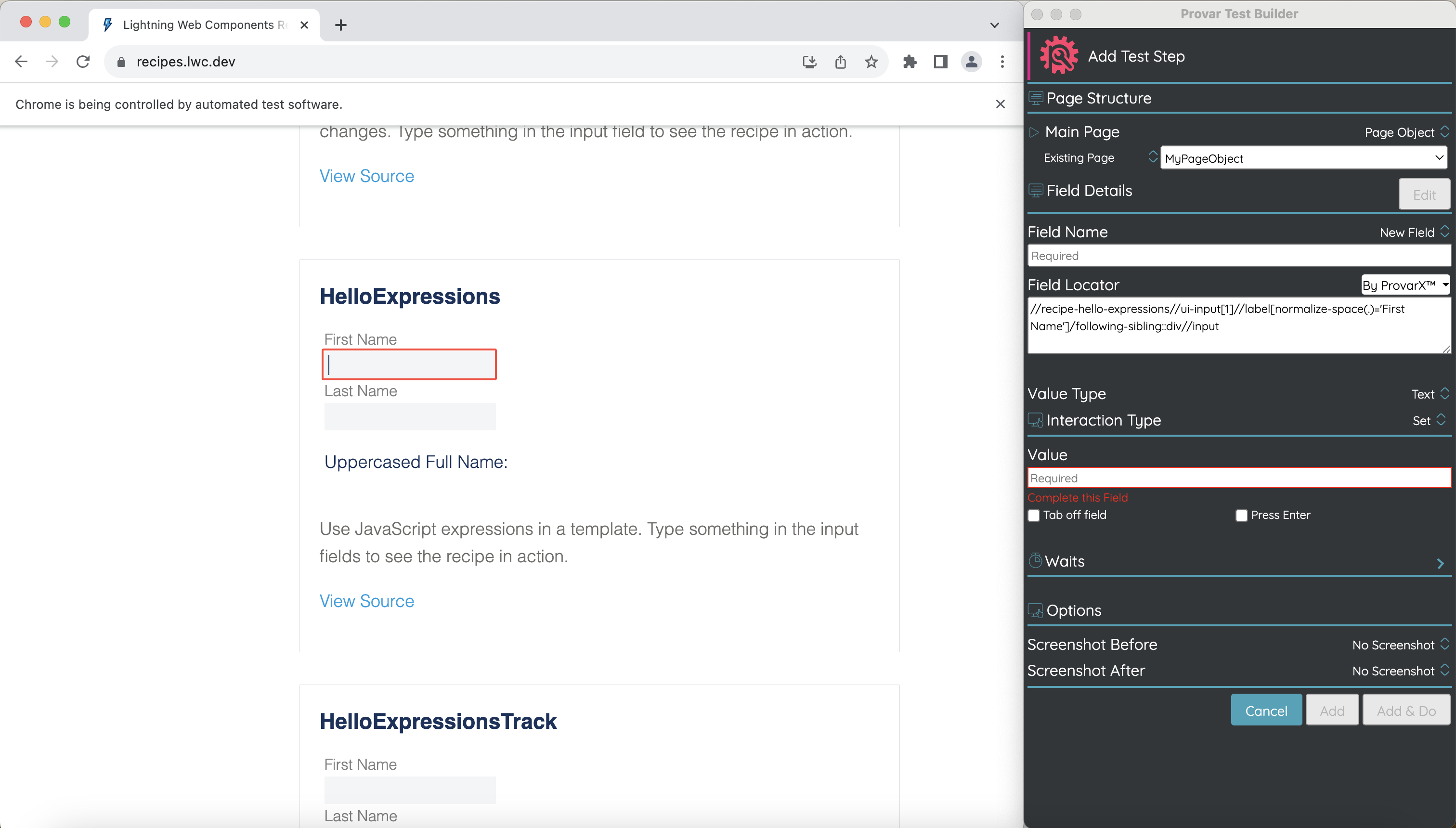 Provarx™ Page Object Locators Provar Documentation